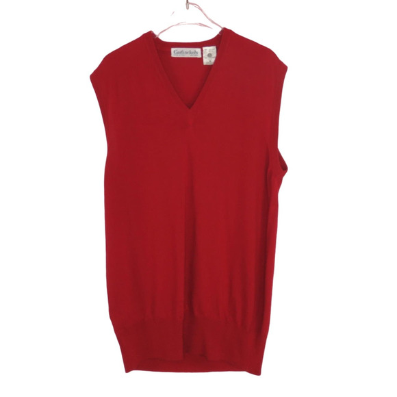 Vintage | Sweaters | 99s Vintage Knit Red Wool Sweater Vest Grandpacore ...